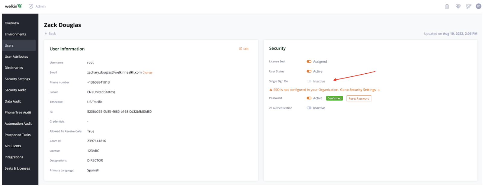 SSO Setup - Welkin Health