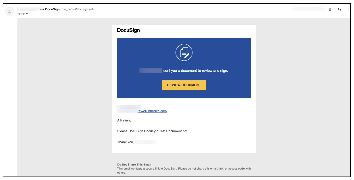 DocuSign: Feature Overview in Care - Welkin Health