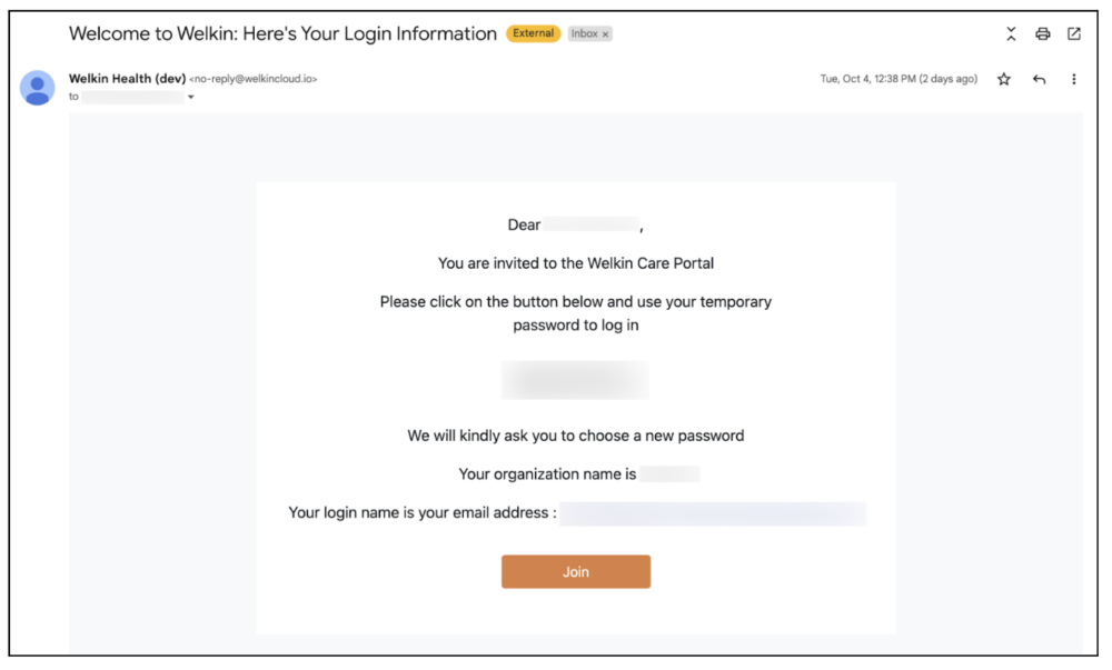 Logging into Care - Welkin Health