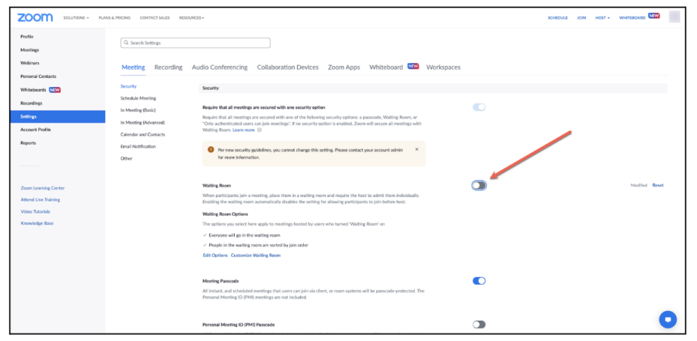 Zoom: Setting Up Waiting Rooms - Welkin Health