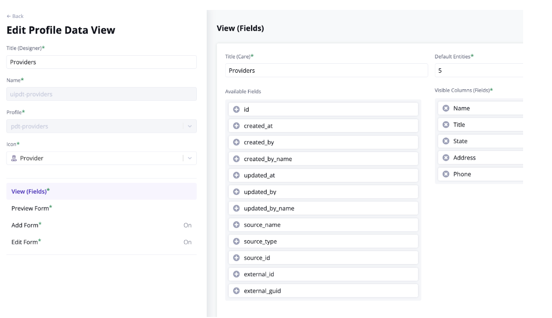 Designer: Profiles Overview - Welkin Health